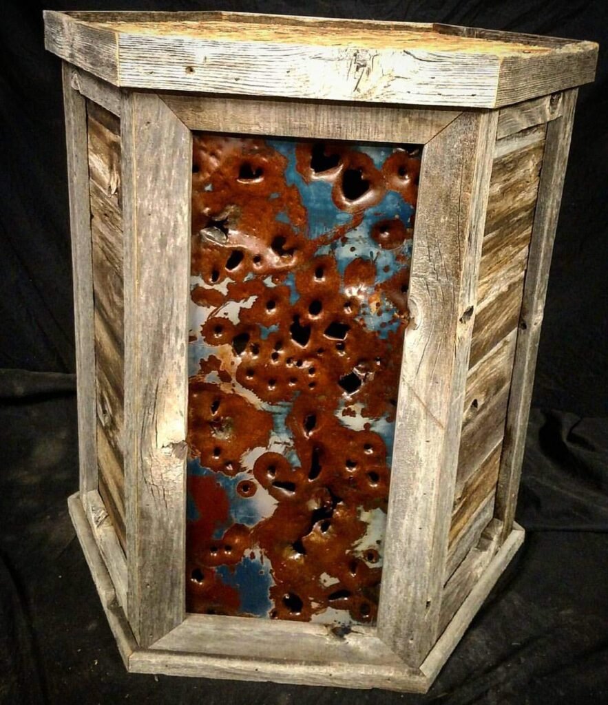 Rustic Barnwood Pedestal – trophywoodcraft.com